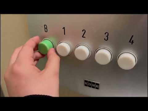 Reupload: KONE NPN8 Hydraulic elevator @ Lustigkullavägen 2, Gröndal, Liljeholmen, Stockholm, Sweden