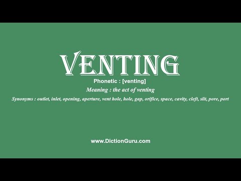 How to Pronounce venting with Meaning, Phonetic, Synonyms and Sentence Examples