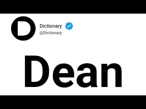 Dean Meaning In English