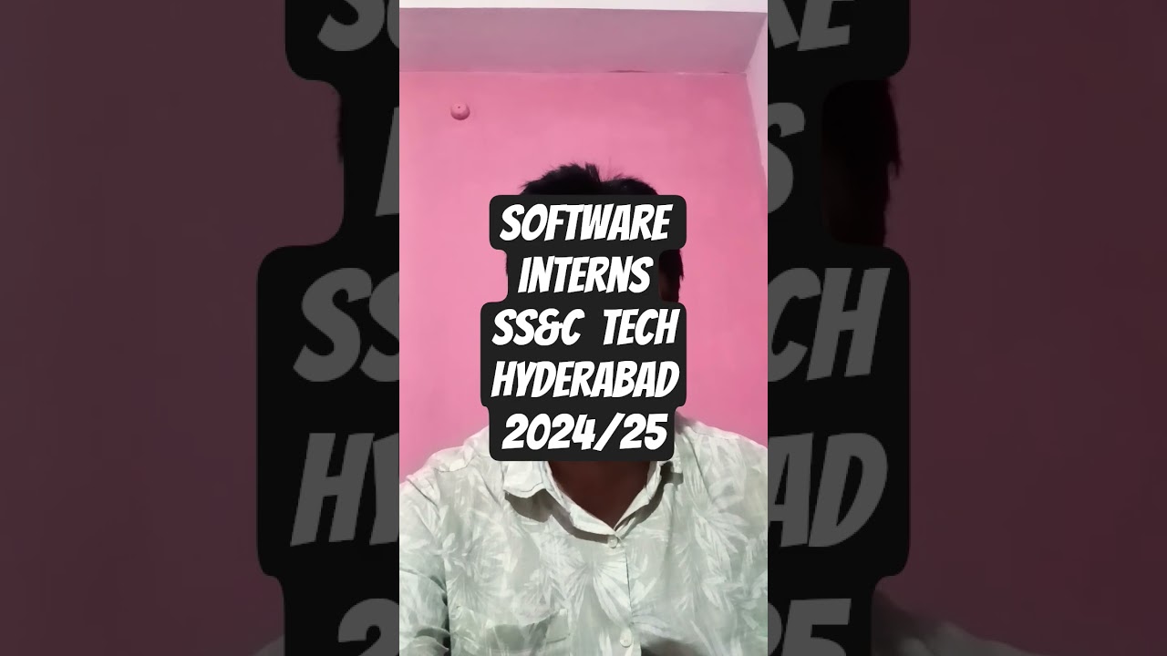 Software Engineer Internship 2025 | SS&C Careers Hyderabad | Apply Before Aug 20