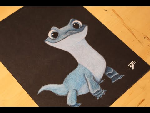 Drawing of Bruni from Frozen II – kluvs2create