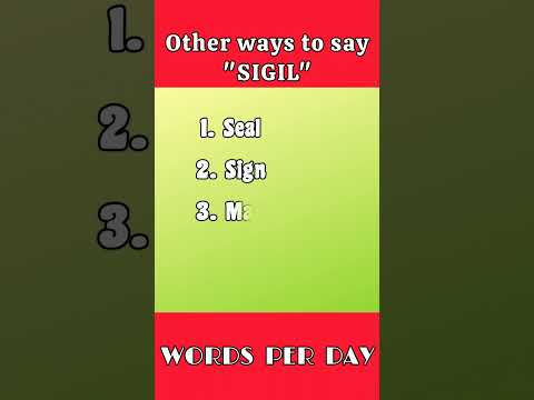 Another word for "SIGIL" #englishlearners #englishlearning #youtubeshorts