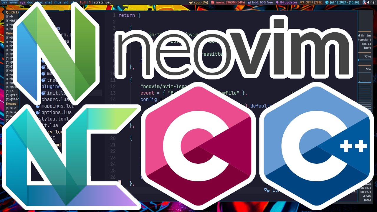 NvChad - Neovim - C & C++ - Archlinux
