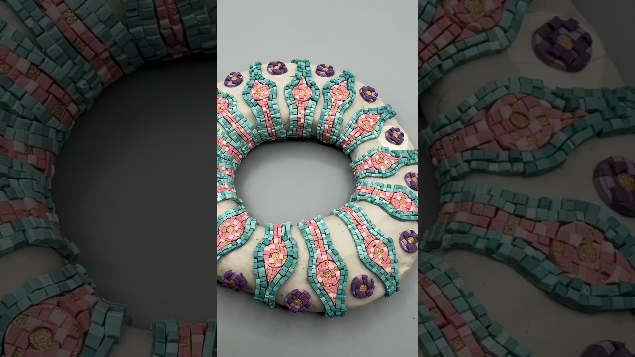Polymer clay mosaic sculpture step by step #polymerclay