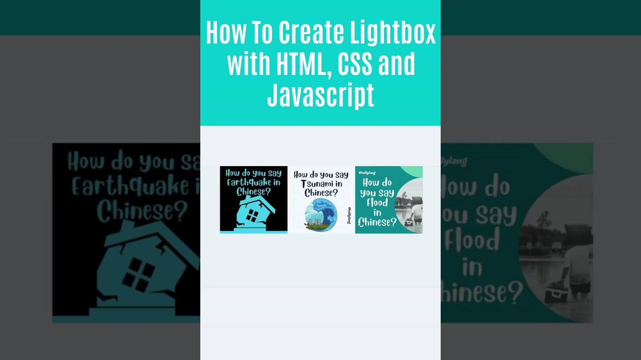 How To Create Lightbox with HTML, CSS and Javascript
