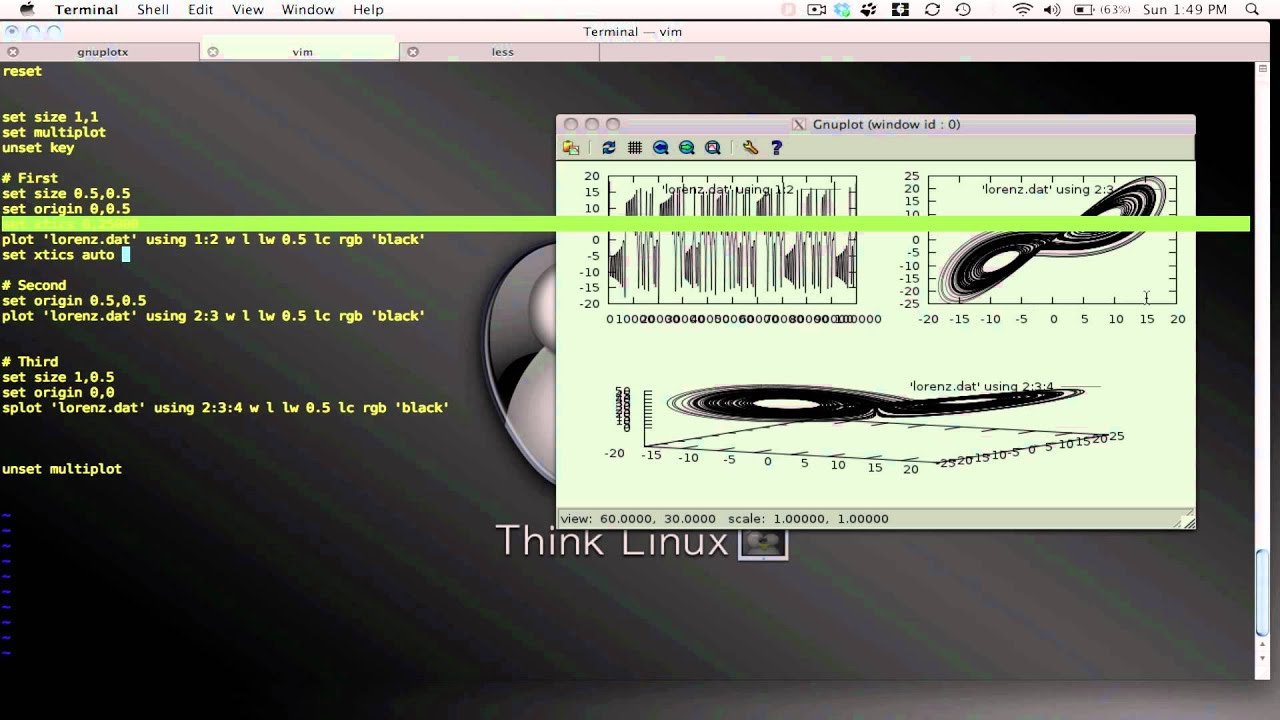 gnuplot Tutorial Part 04 (Multiple graphs on a single plot)
