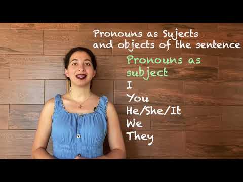 28 Pronouns as objects and subject of a sentence Grammar Minute