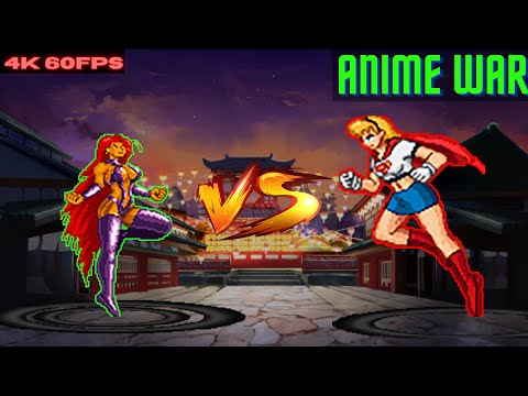 [4K 60FPS] STARFIRE VS SUPER GIRL IN JUMP FORCE MUGEN V7