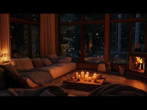Warm Fireplace Ambience | Gentle Piano and Fire Crackles for Study and Comfort