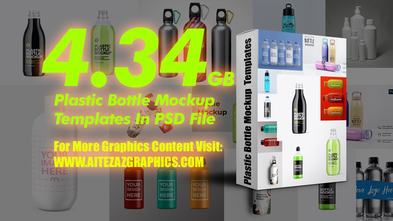 Plastic Bottles Mockup Templates In PSD File Download For Free