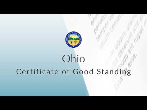 Ohio - Certificate of Good Standing