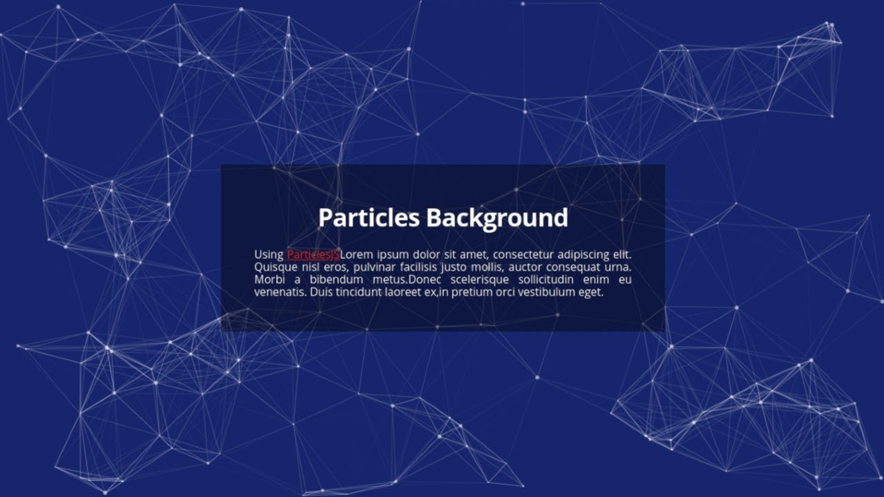 particles background using particle.js | particles.js background animation effect in 2021
