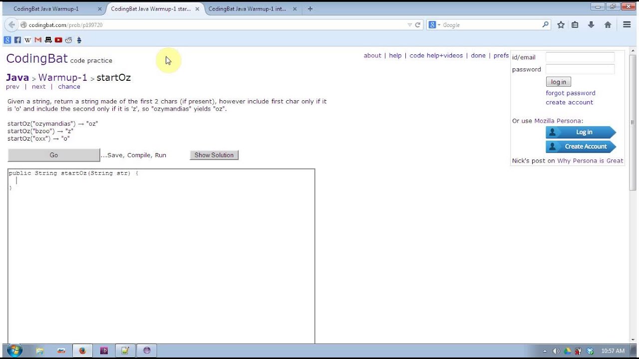 Let's play Coding Bat!  Java Warmup - 1