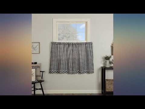 Vintage Check Black Shower Curtain, 72" x 72", Modern Farmhouse Gingham Country review