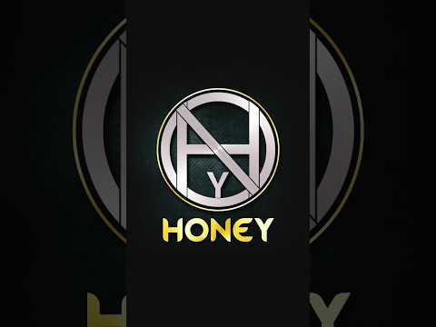 HONEY (Logo Design) #shorts #trending #viral #recommended #logo #design #foryou #amazingfacts #art
