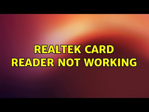 Realtek Card Reader not working