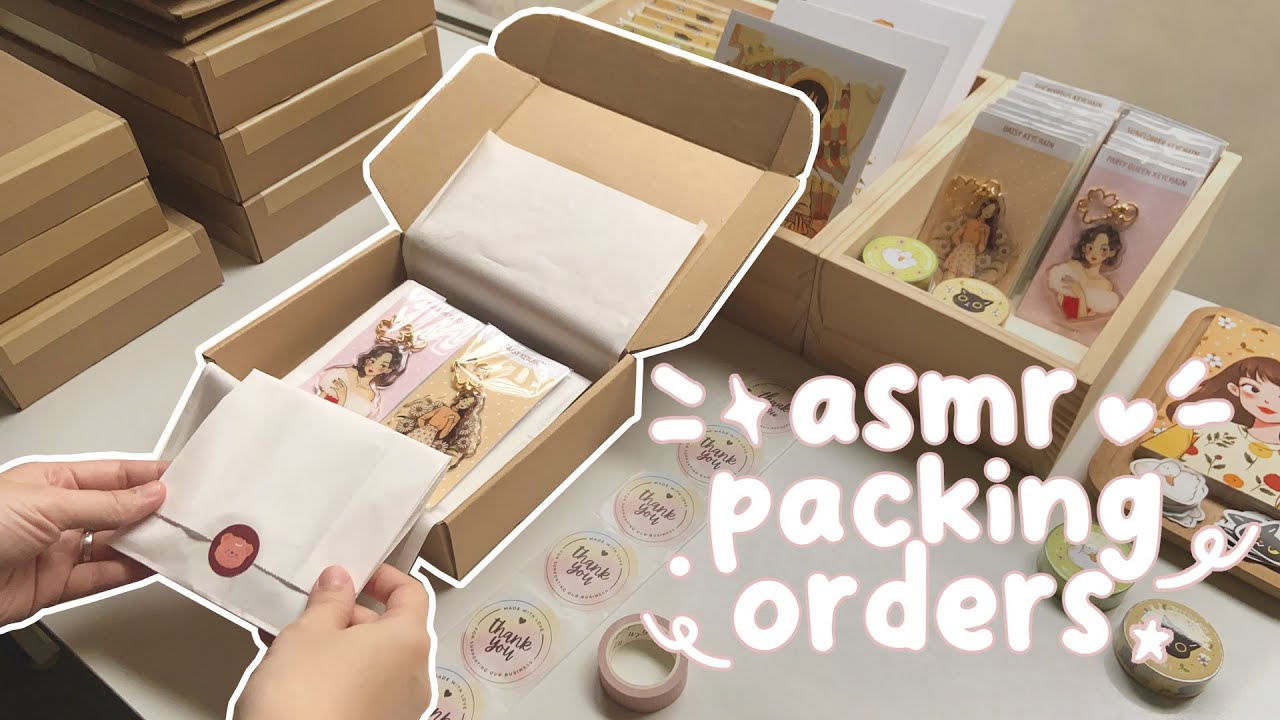 asmr packing orders // small business // Phomemo 241BT Label Printer