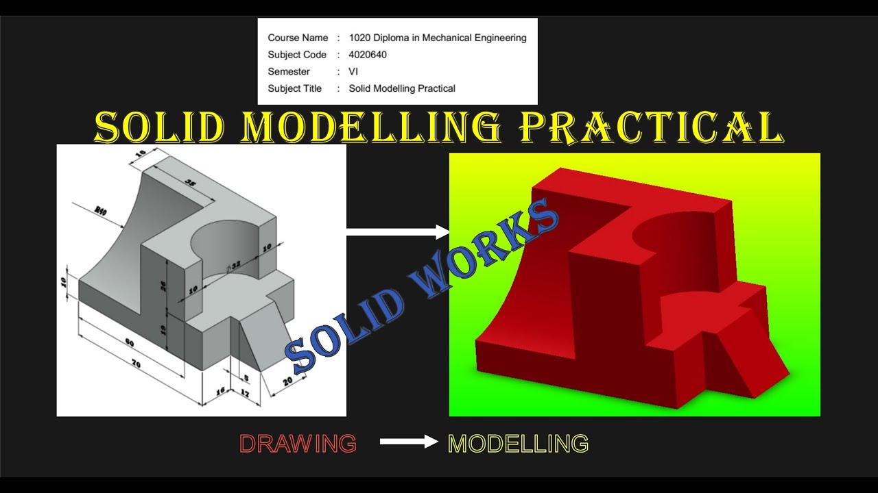 solid works tutorial-2  |solid modelling laboratory|N scheme |DOTE syllabus