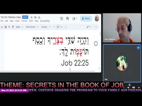 SECRET MEANING IN THE BOOK OF JOB HEBREW CLASSES FOR BEGINNERS