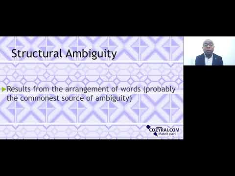 Avoiding ambiguity