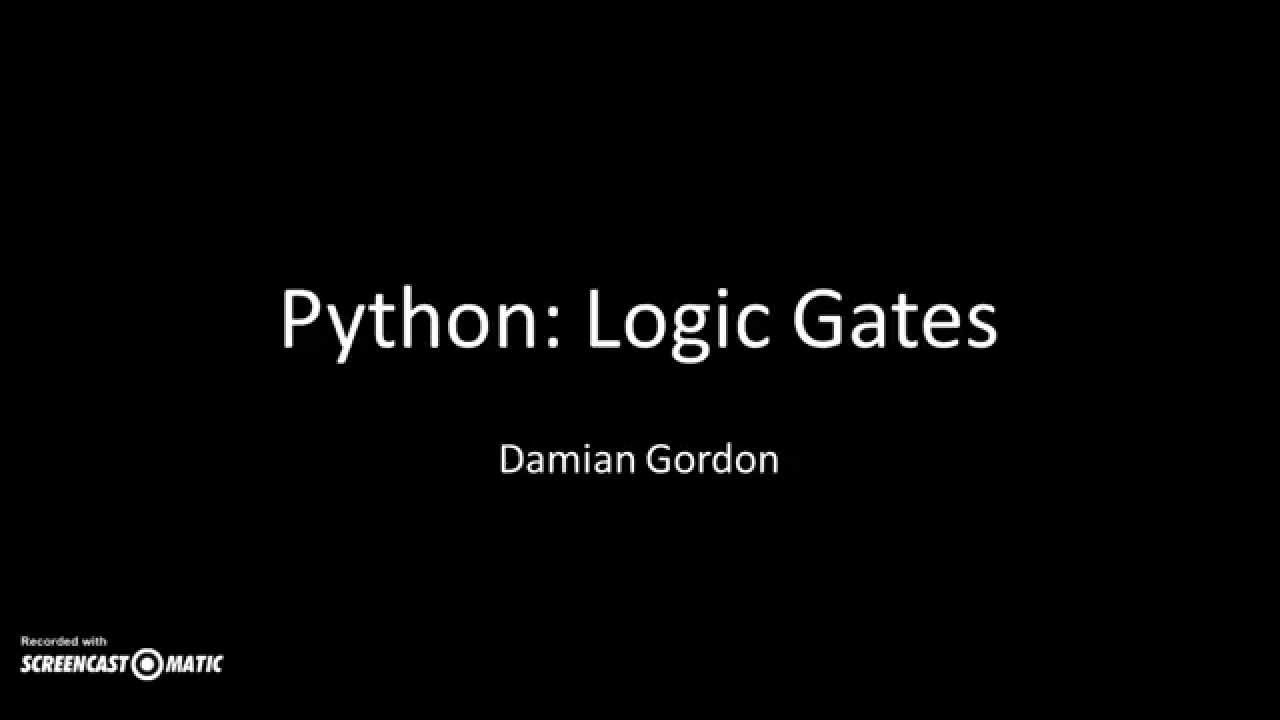 Python: Simulating Logic Gates