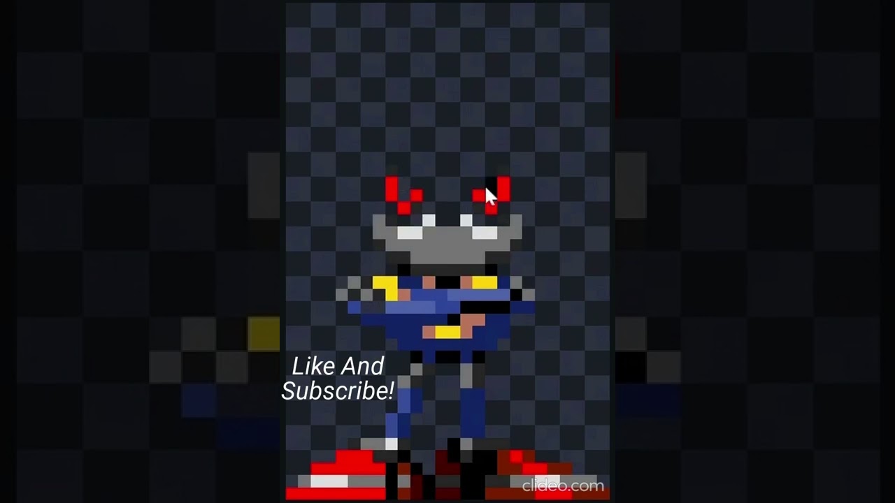 Making 16-Bit Metal Sonic In Pixel Art!! #viral #shorts #art #sonic .