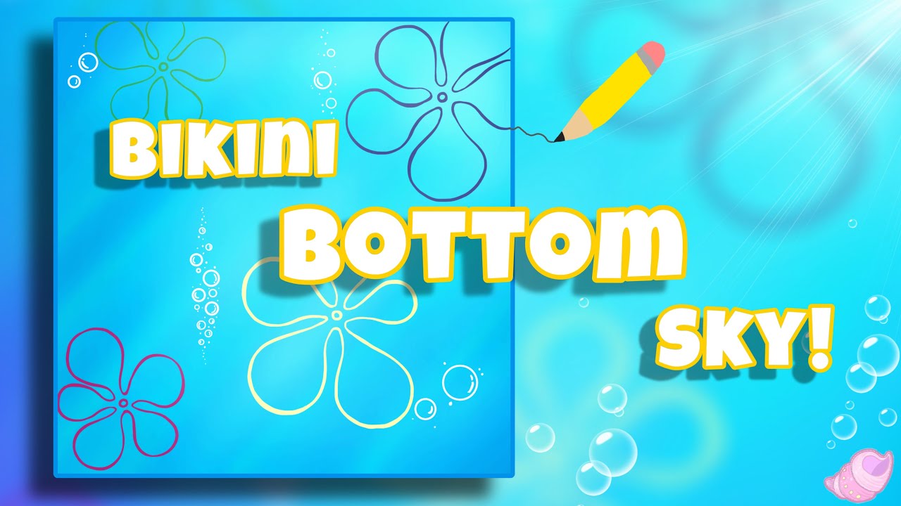 How to Draw SpongeBob Bikini Bottom Sky Background | Easy Tutorial