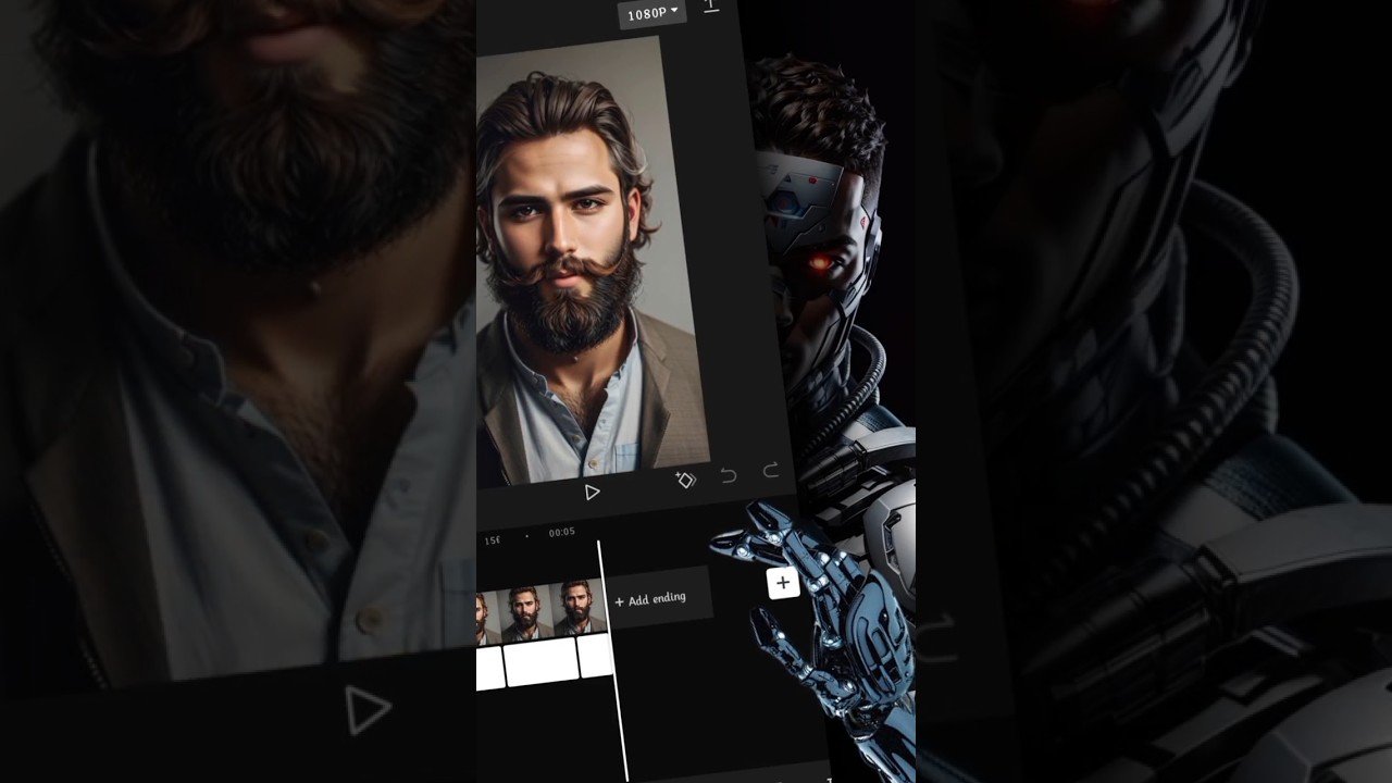 How is the difference guys? ✌️🥴 | A.I images #cyborg #viral #shorts