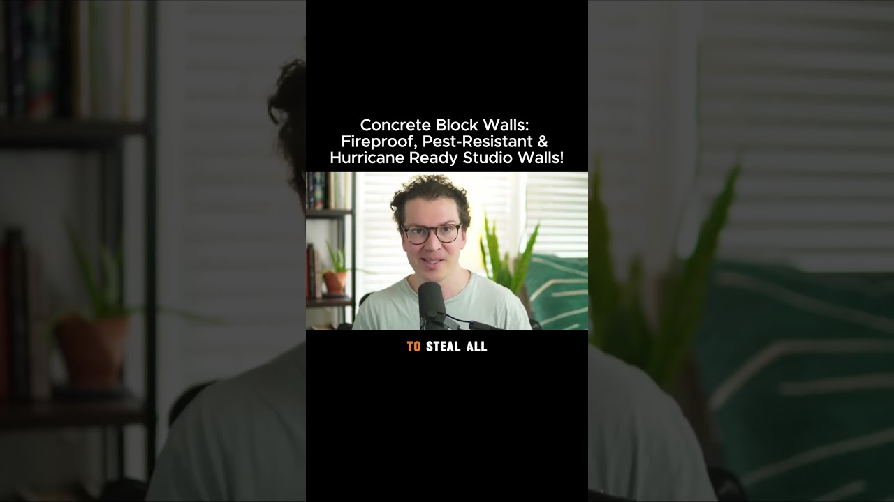 Concrete Block Walls:  Fireproof, Pest-Resistant &  Hurricane Ready Studio Walls!