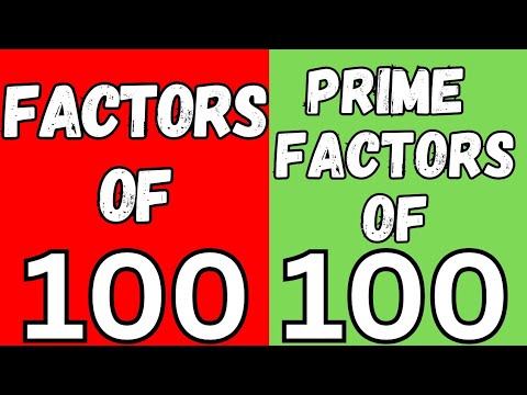Factors of 100 using factor tree method | Prime factors of 100 using factor tree| Factor tree of 100