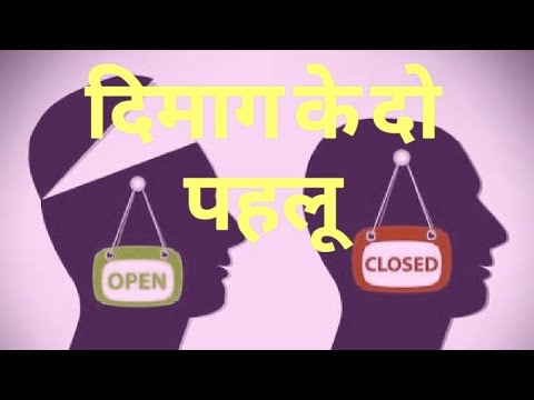 Difference between open minded and closed minded in HINDI