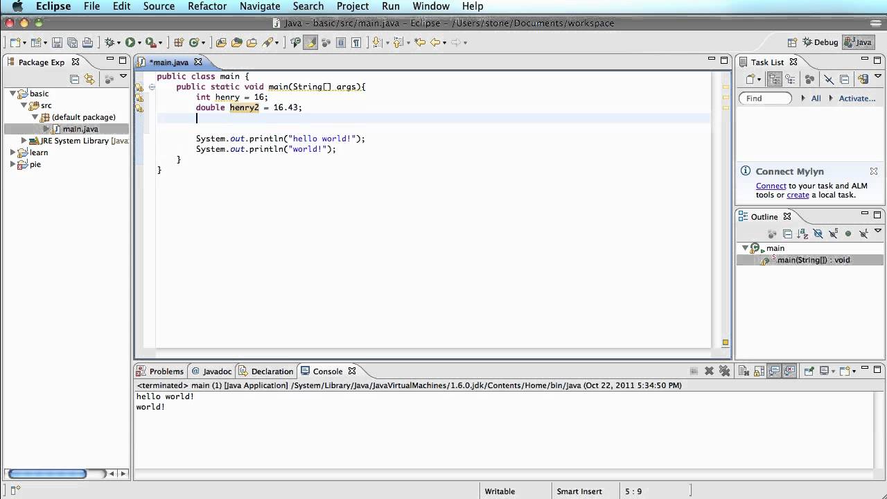 Java 2 - Variables(int, double, String)