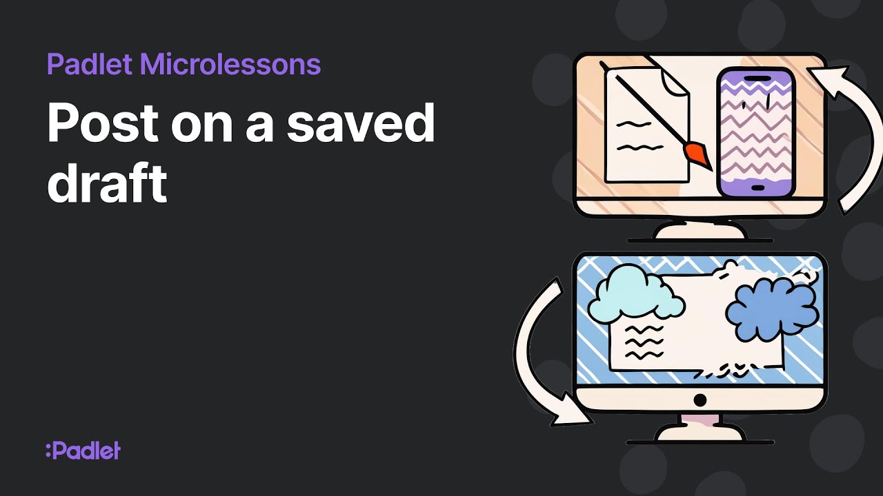 Post on a saved draft