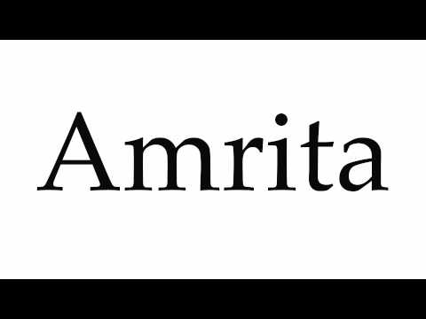 How to Pronounce Amrita