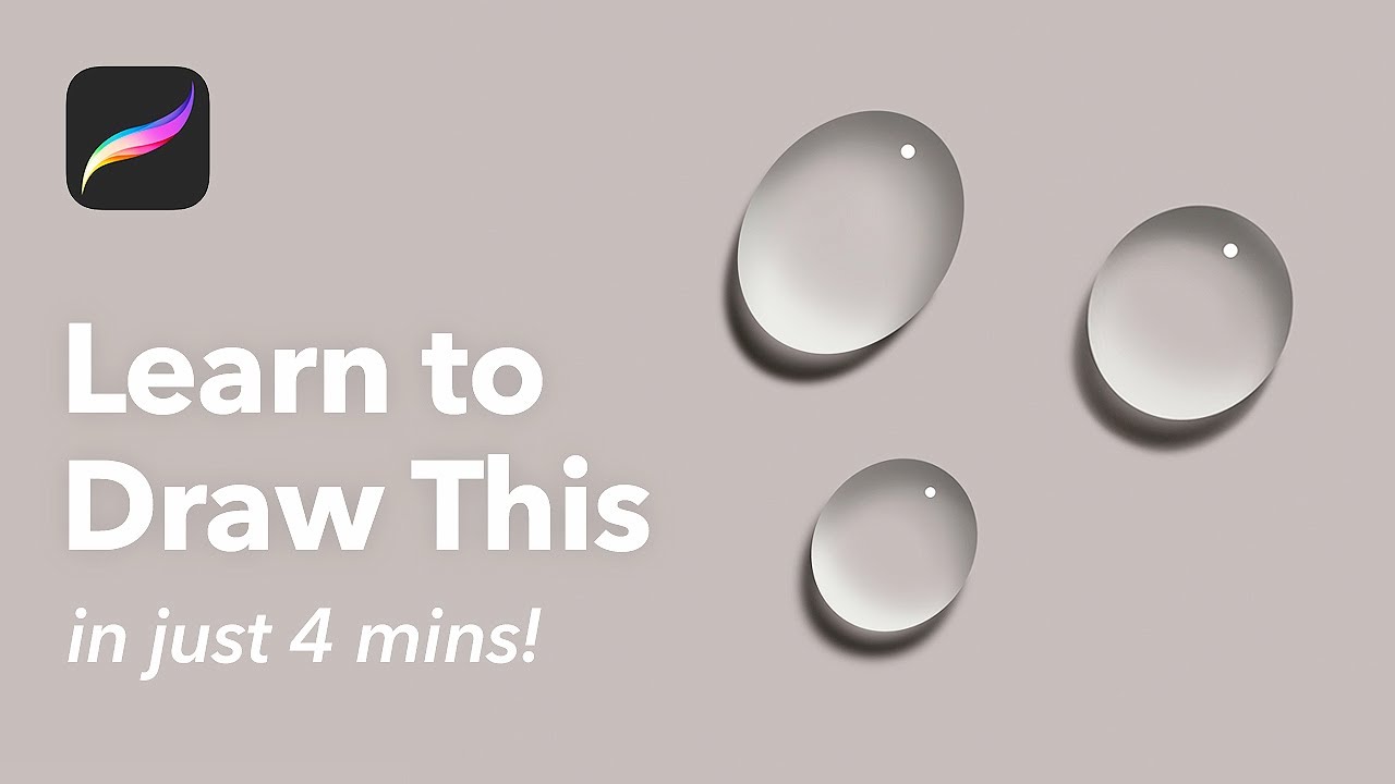 Easy Procreate Tutorial for Beginners - Realistic Water Drops