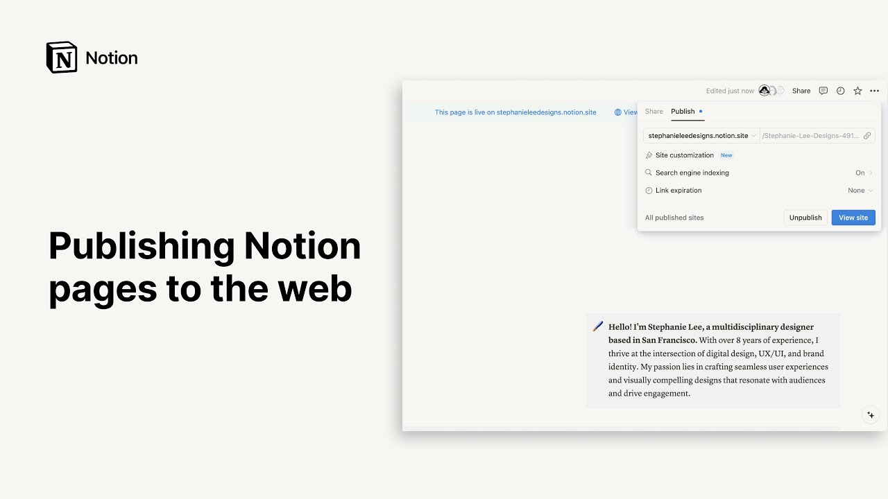 发布 Notion 网站 | Notion