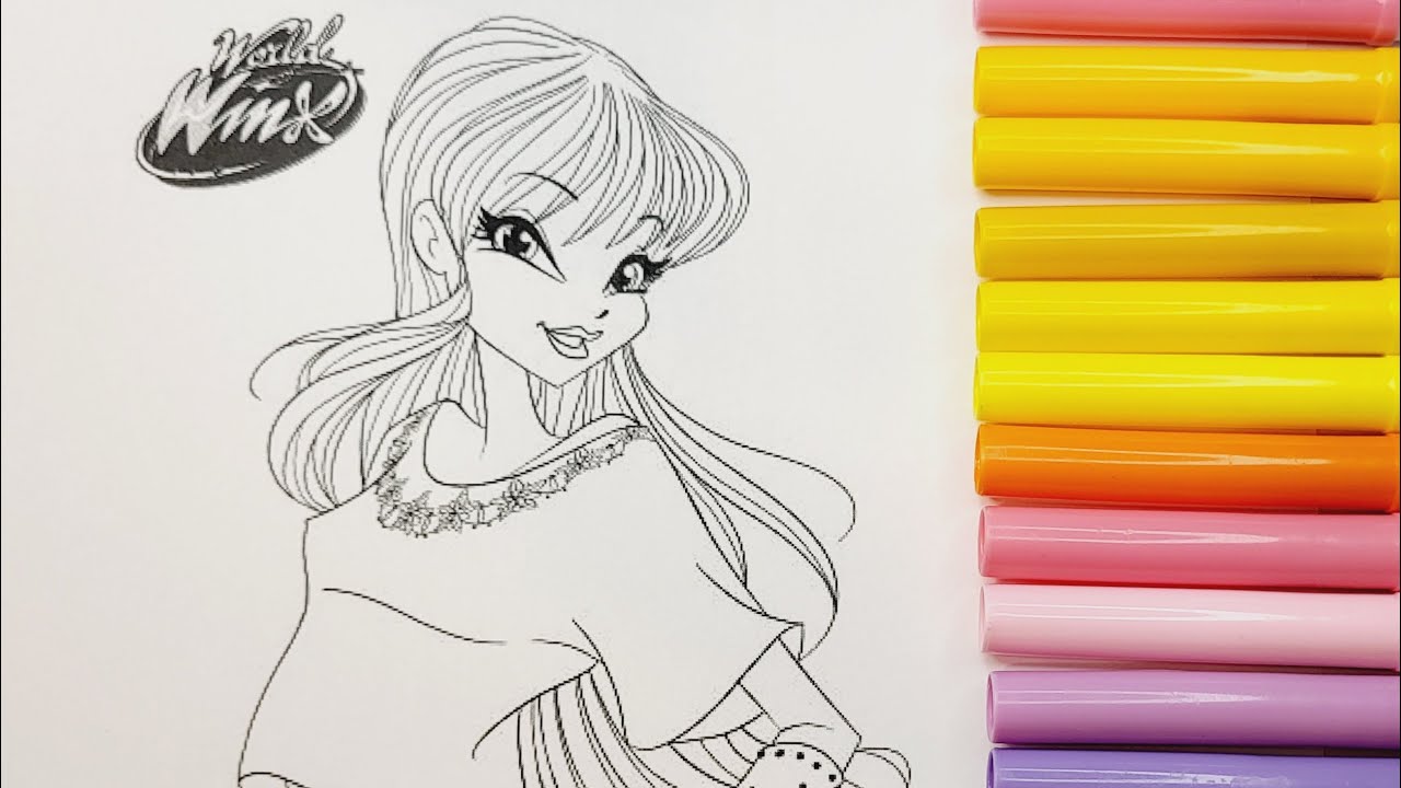 Magical Coloring Fun with Winx Club: Coloring Roxi Fairy! Coloring videos#coloringpages