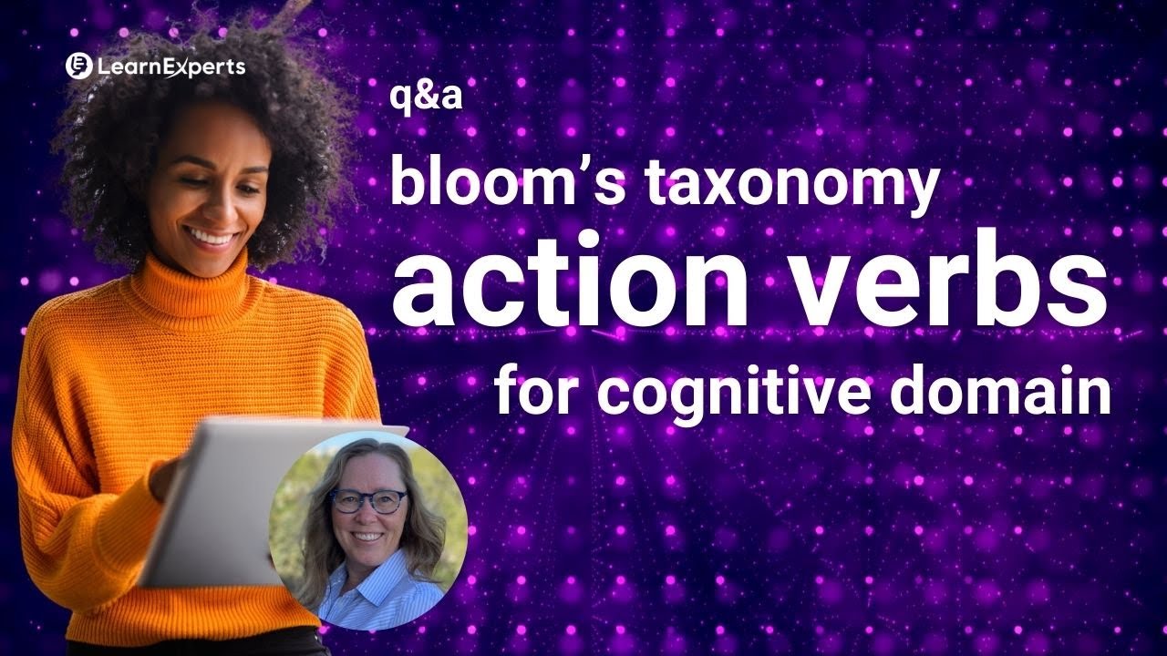 Bloom's Taxonomy action verbs for cognitive domain