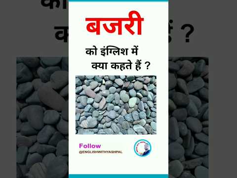 बजरी को इंग्लिश में क्या बोलते हैं/ bajari ko English mein kya Bolte hain/ bajari in English/ bajari