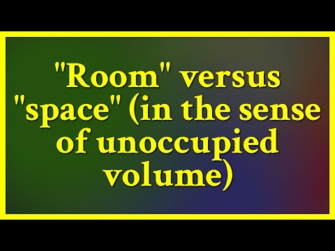 In most of your examples, you could exchange space and room without a change of meaning and witho...