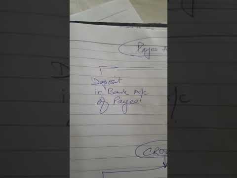 Payee Account Only written by maker on Cheque