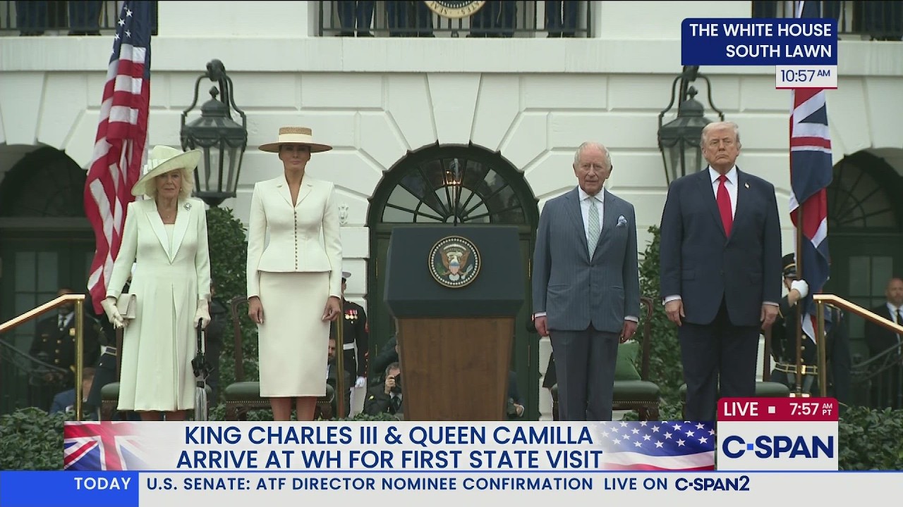 King Charles III & Queen Camilla Arrive at the White House