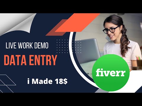 Learn Data Entry live work demo on Fiverr I Earned 18 by doing this ...