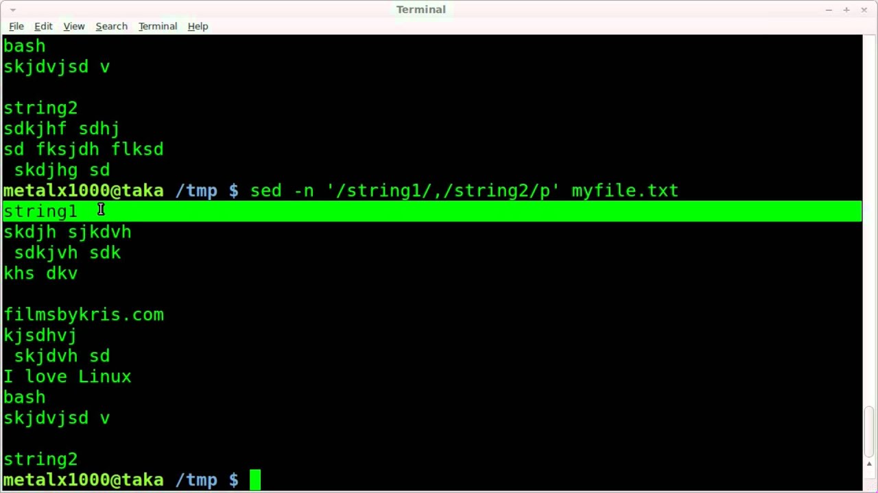 Read All Lines Between Two Strings - BASH - Linux