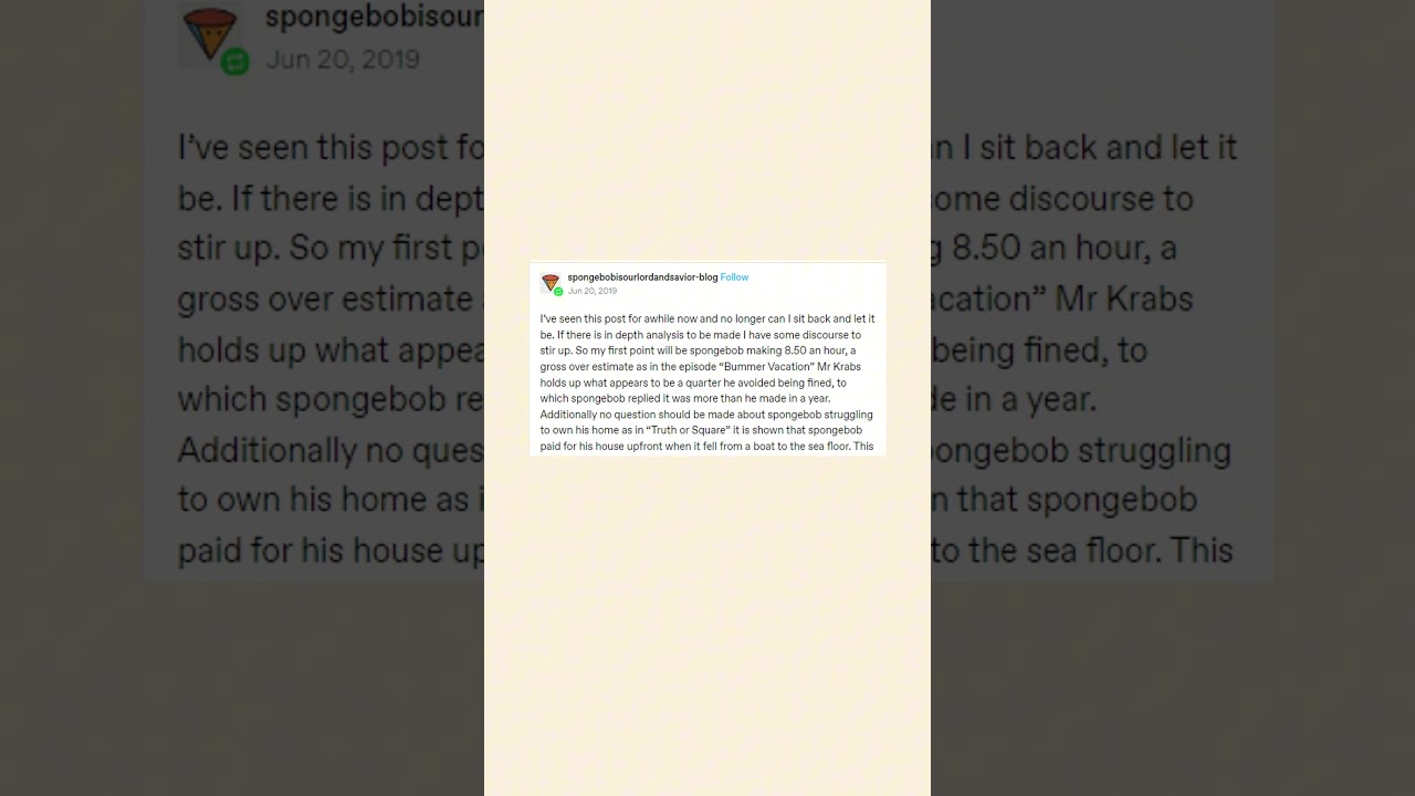 SpongeMath Tumlr Post