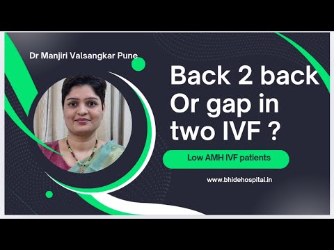 In low AMH pts ,can we do back to back IVF cycles or gap in cycles recommended for best success ?
