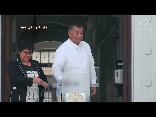 WATCH: Remulla attends DOJ flag ceremony days after son's arrest
