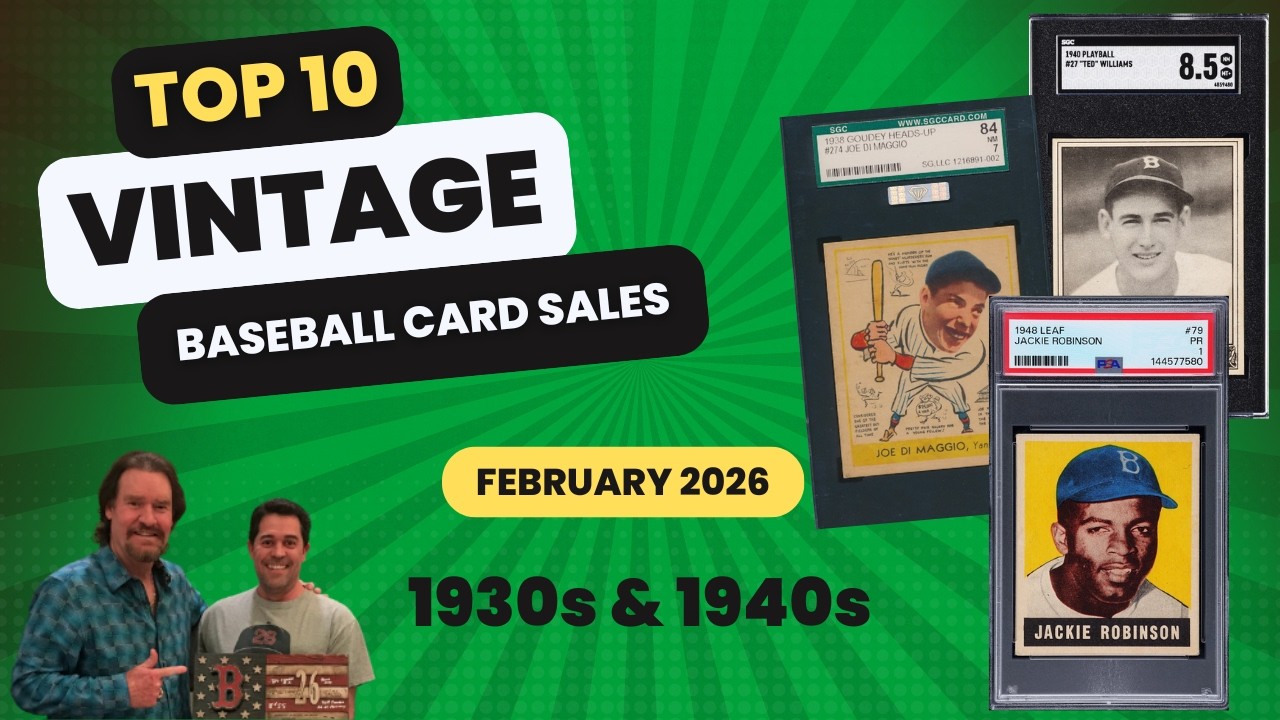 Top 10 Vintage Baseball Card Sales On eBay From the 1930s and 1940s - February 2026
