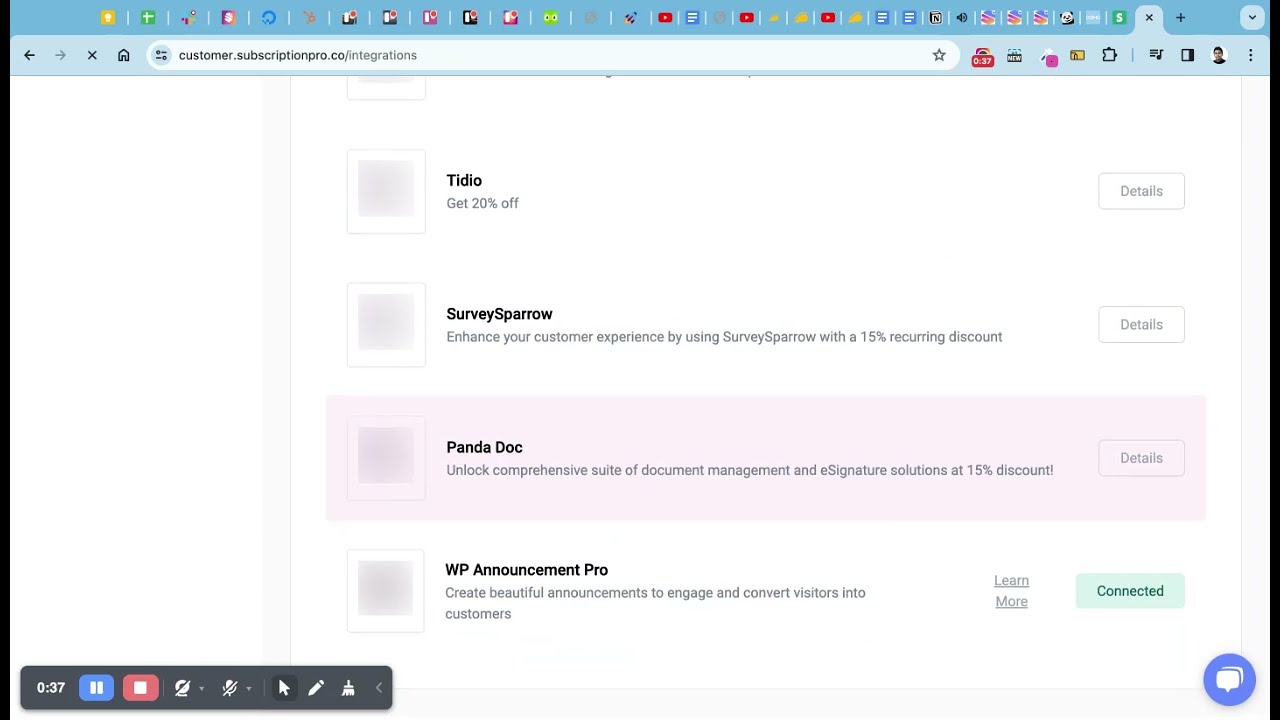 Integration with SubscriptionPro