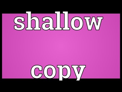 Shallow copy Meaning